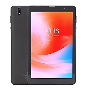 Septpenta Dual Sim Tablet, 8in 800X1280 HD Full Screen 3G 32G Dual Speaker 2TB Expansion Storage Quad Core CPU LTE Tablet, 800MHz 2MP Front 5MP Rear for Home Office for Android(USA)