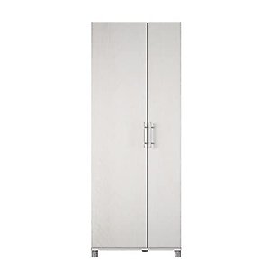 SystemBuild Evolution Camberly Tall Asymmetrical Cabinet in Ivory Oak