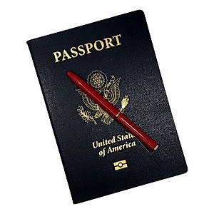 NarwhalCo Set of 2 Red Small Pens (3.35") with Black Ink for Pocket, Wallet, Planner, Purse or Passport