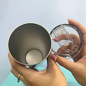 I'm A Trump Girl American Flag Skinny Tumbler, 20oz Stainless Steel Vacuum Sealed Tumbler with Reusable Straw, Patriotic Birthday Gifts for Women, Republican Tumbler Cups