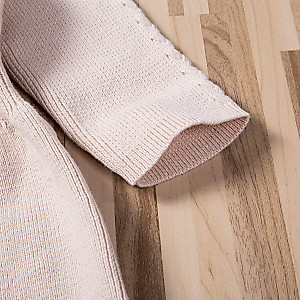 Merqwadd Infant Toddler Baby Girl Pleated Dress Solid Longsleeve Knit Sweater Winter Dress (3-6 Months,B-Ruffle Sweater Apricot)