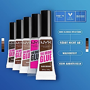 NYX PROFESSIONAL MAKEUP The Brow Glue, Extreme Hold Eyebrow Gel - Clear