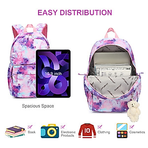 Galaxy Pattern Backpack Kids Backpack for Girls Lightweight Preschool Backpack for Toddlers Boys Girls (12M+) Ages