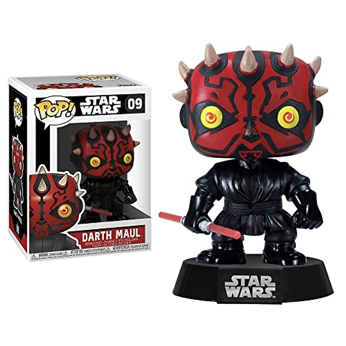 Visit the Funko Store Funko Pop Protector Bundle – 1 Star Wars Darth Maul #09 Pop Figurine 3.75 Inch with Plastic Protector Case