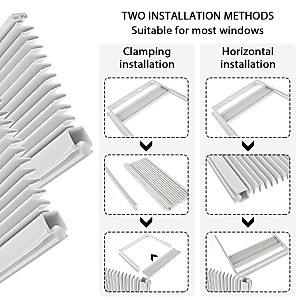 Window Air Conditioner, Side Panels and Frame Set, Adjustable Insulation AC Side Panels Dust-proof AC Side Panels AC Accessories for Winter and Summer Air Conditioner Accordion Filler Kit