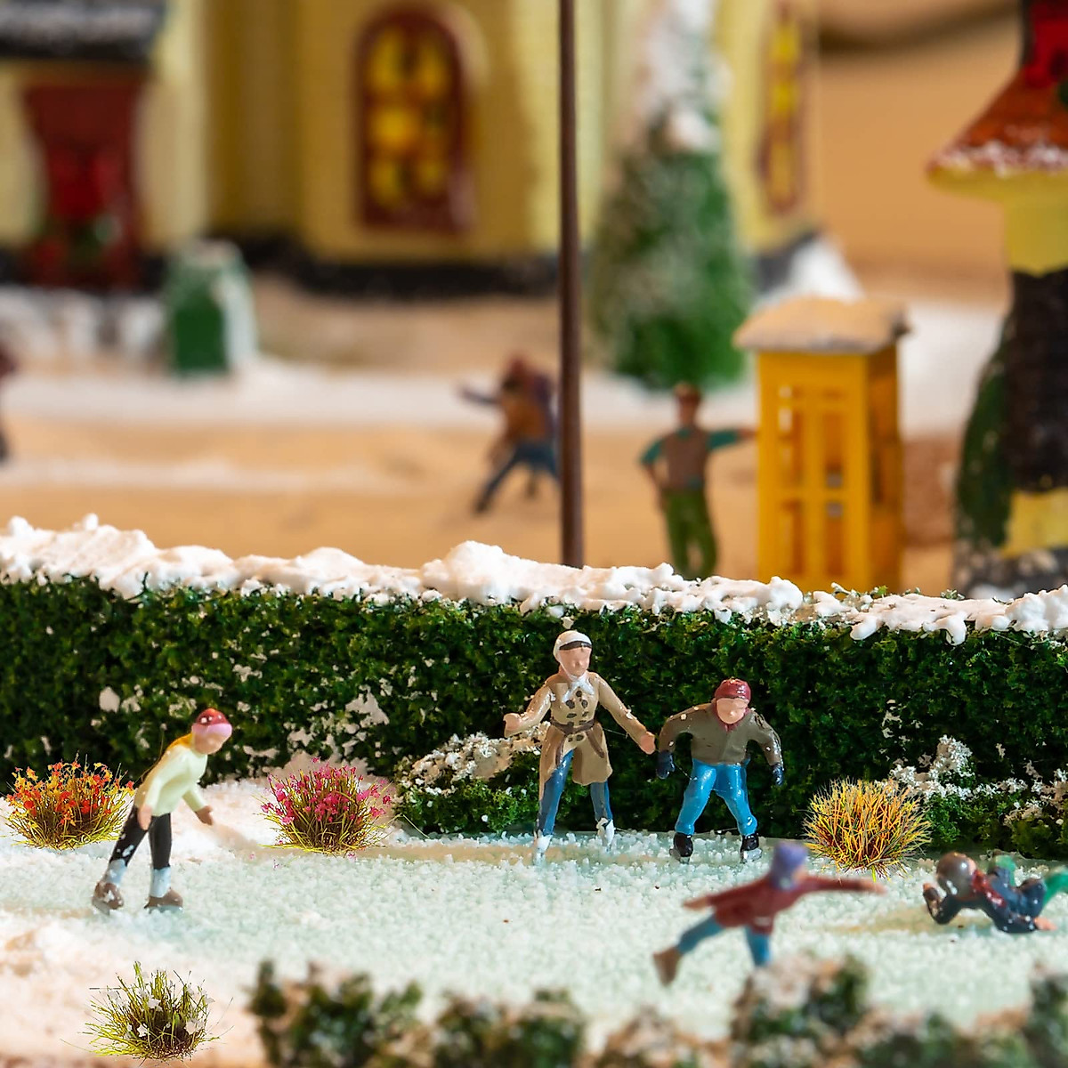 288 Pcs Static Grass Tuft Flower Cluster Vegetation Groups Self Adhesive Artificial Model Grass Tufts DIY Miniature Colorful Flower Cluster for Terrain Railway Scenery Sand Table Landscape Military