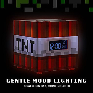 Paladone Minecraft TNT Alarm Clock | Officially Licensed Merchandise