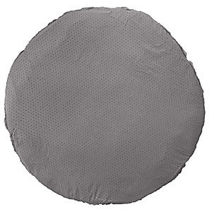 MioCloth Soft Plush Flower Rose Chair Pads Non Slip Comfortable Warm Round Stool Seat Cushion Pad Mat Home Office Desk Seat Kitchen Dining Chair Cover Pad Machine Washable Gray