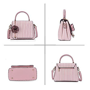 Multiple Pockets Handbag for Women Fashion Ladies PU Top Handle Satchel Shoulder Tote Bags Purse