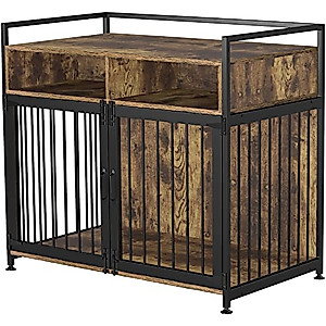 GDLF Dog Crate Furniture-Style Cages for Dogs Indoor Heavy Duty Super Sturdy Dog Kennels with Storage and Anti-Chew (41Inch = Int.dims:39.4”Wx22.2”Dx23”H)