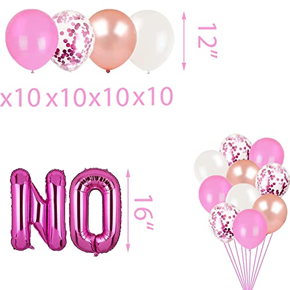 No Boys Allowed Balloons Pink Girls Night Party Banner You Are Like Really Pretty/Ladies Night/Pajama Mean Girls/Makeup Sleep Spa Themed Decor for Bridal Shower/Bachelorette Party Supplies Decorations