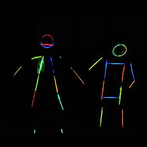 GLOW YGB 207 Glow Sticks Bulk Party Pack, Halloween Glow Sticks For Kids Camping, Glow In The Dark Sticks,8” Glow Party Supplies Bracelets