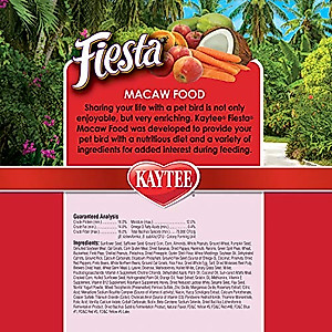 Kaytee Fiesta Macaw Pet Bird Food, 4.5 lb