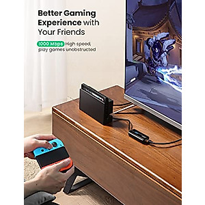 UGREEN USB 3.0 Hub Ethernet Adapter 10 100 1000 Gigabit Network Converter with 3 USB 3.0 Ports Hub Compatible with Laptop PC Nintendo Switch MacBook Mac Mini Surface XPS Windows Linux macOS, and More