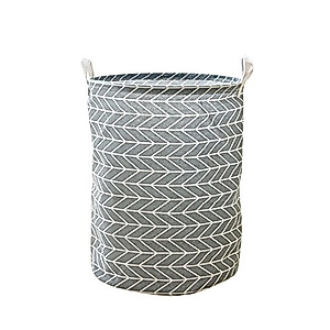 ZLOLIA Fabric Storage Baskets for Shelves, Collapsible Organizer Bin with Handle for Towels, Toys, Clothes, Kids Room, Nursery