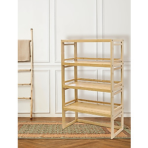 RoyalHouse Bamboo Rack, 4-Tier Shelving Unit, Perfect Storage Organizer for Bathroom, Living Room, Kitchen, Entryway, Closet