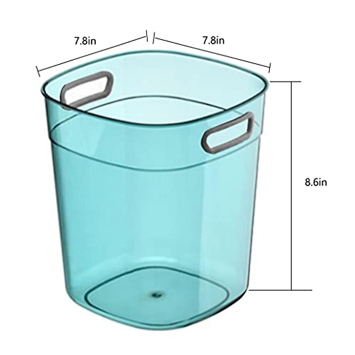 Gereen Bathroom Trash Can, 1.5 Gallon Small Trash Can,Square Trash Bin Wastebasket for Bathroom Bedroom Kitchen Countertop Under Sink or Served as a Ice Bucket (Blue, Pack of 2)