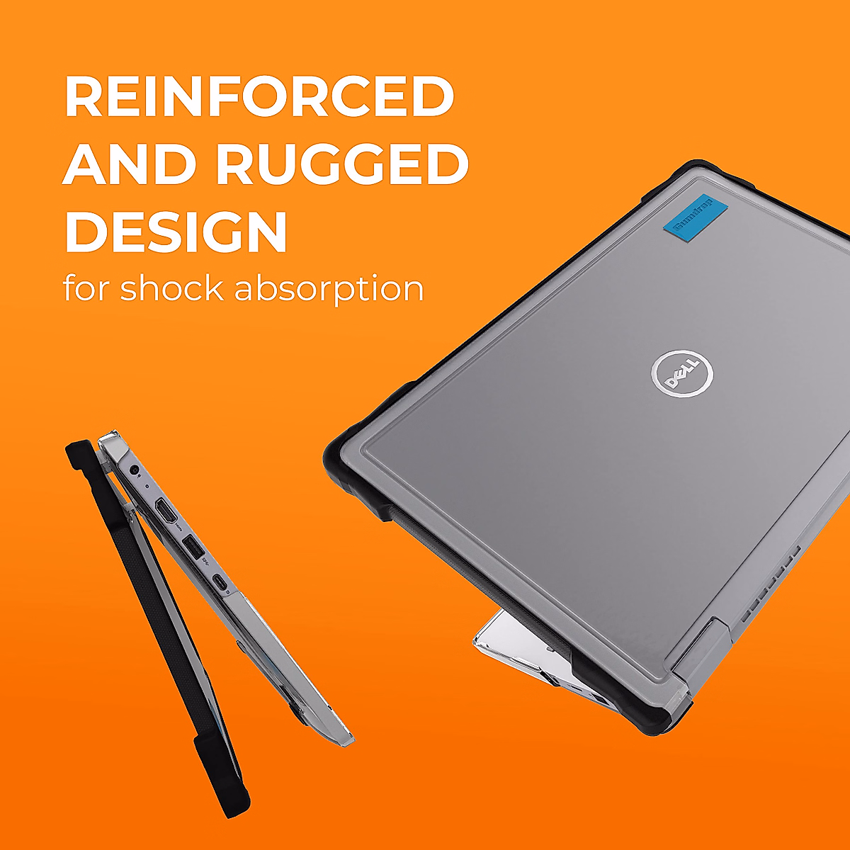 Gumdrop SlimTech Laptop Case Fits Dell Latitude 3310 | 3330 (2-in-1) - Rugged Drop Tested Shockproof Lightweight Reliable Device Protection for Kids K-12 Students School Office or Business Use - Black