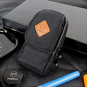 FIREDOG Smell Proof Bag, Odor Proof Pouch Dog Tested Mini Stash Crossbody Bags for Travel Storage (Black)
