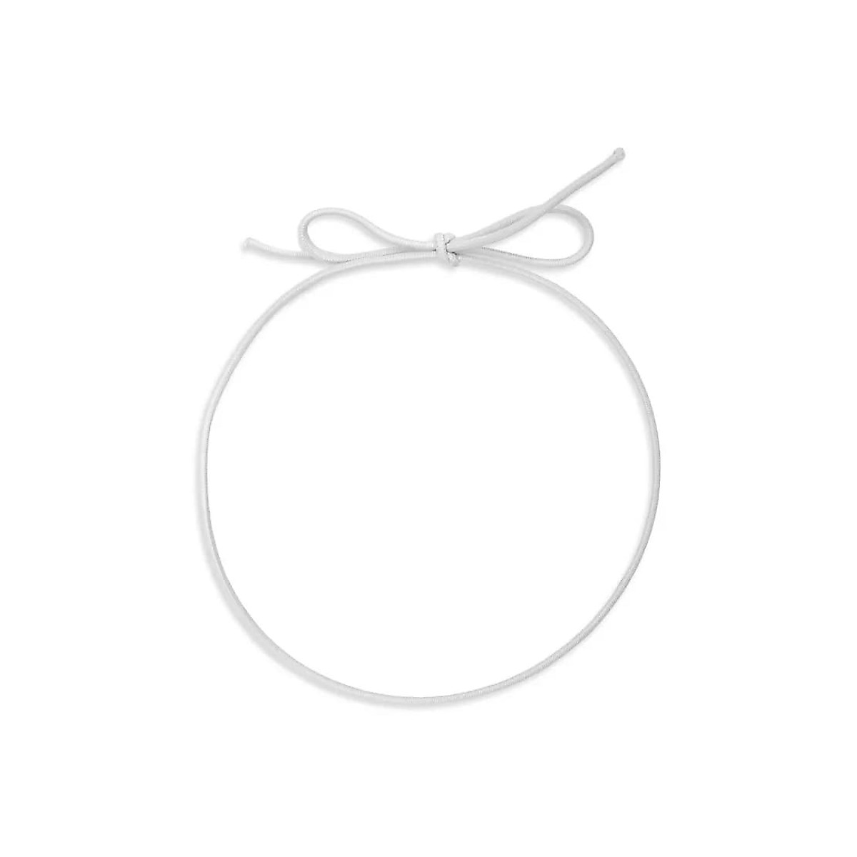 WGH Stretch Loops with Pre-Tied Bows, Elastic Cord Ribbon, Gift Box Bows, Craft & Easy Wrapping, Elastic Ribbon String for Gifts, Box, Craft, Bags - Pack 50 Units (10", White)