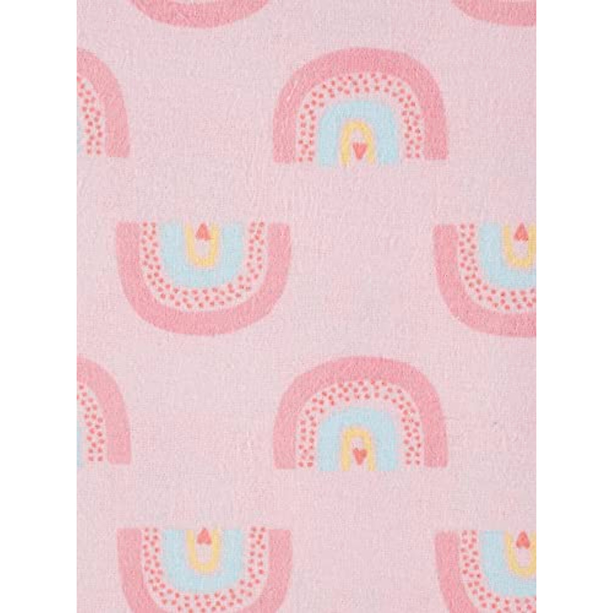 Gerber Girls Newborn Infant Baby Toddler Nursery 100% Cotton Flannel Receiving Swaddle Blanket, Rainbows Pink, Pack of 5