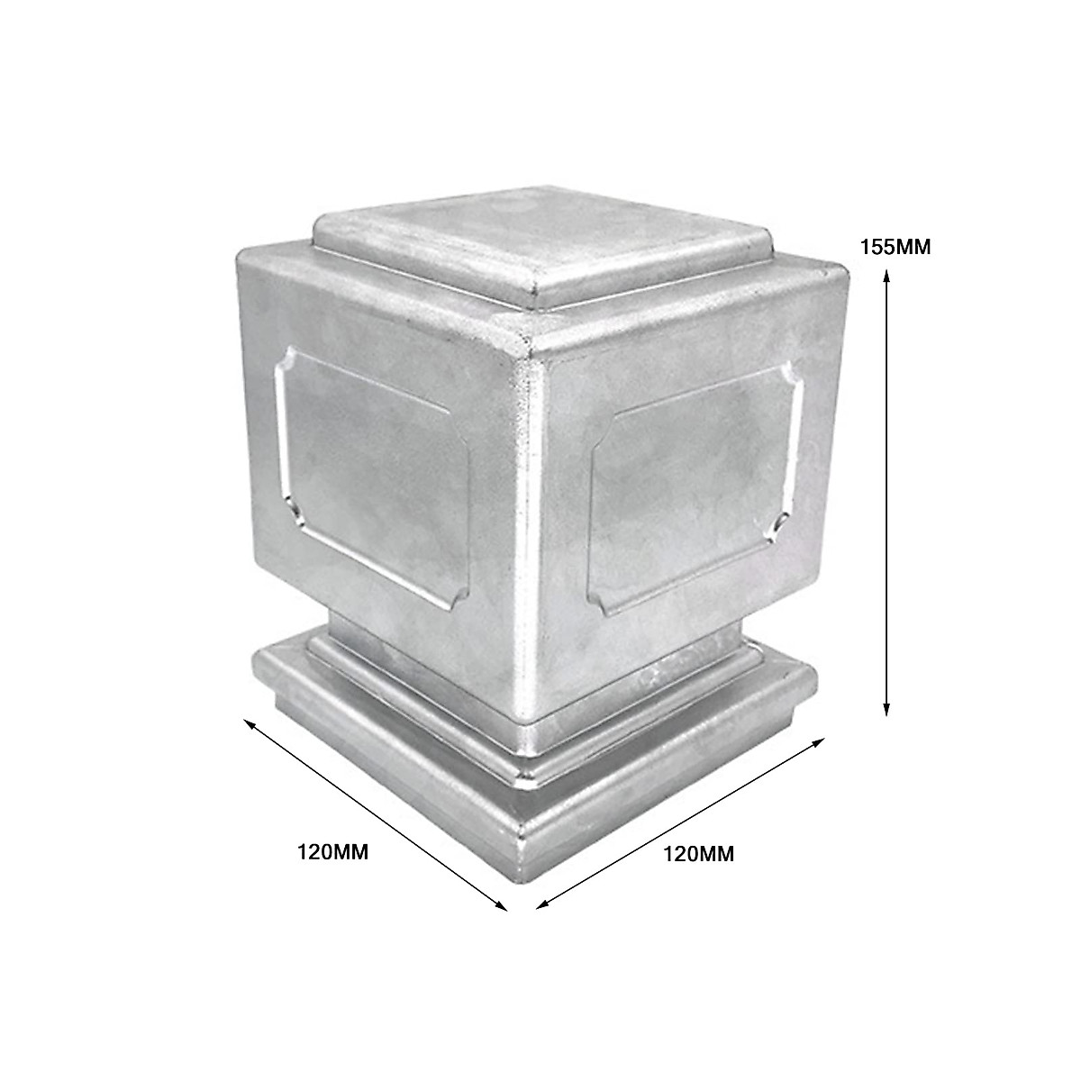 EKSED Fence Post Cap, Acorn Top Fence Finials, Aluminum Railing Cover for Villa Stair, Mailbox, Deck, Dock, Piling Caps, 4Pcs