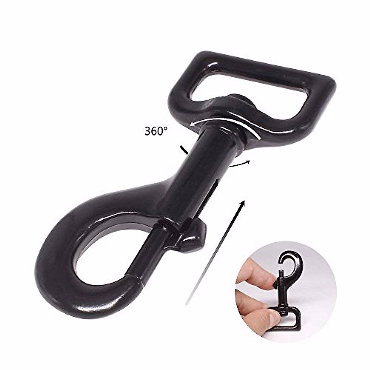 Dog Leash for Large Dogs, Traffic Padded 2 Handles for Extra Control, 6 FT Long with Reflective Stitch for Night Walking Black