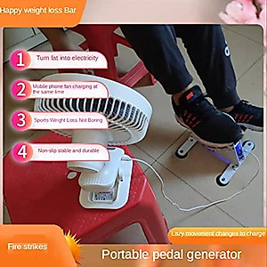 GEHPYYDS 50w 100w Portable Pedal Generator, Dual USB Crank Generator, Exercise Bike Generator, DC Output 1-35V, Easy to Carry When Traveling, Emergency Power Supply,100W