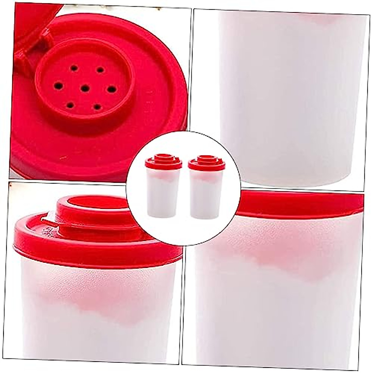 Container 2pcs Shaker Sugar Jars Plastic Bottle Empty Bottles Mini Containers Mini Plastic Containers Clear Container Mini Seasoning Cans Outdoor Seasoning Jars Cellars