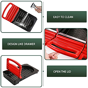 Vehipa Chicken Nesting Boxes, 3 Hole Metal and Plastic Chicken Laying Boxes with Roof, Rollout Egg Collector for Chicken Coop and Farm - Collect Eggs Easily