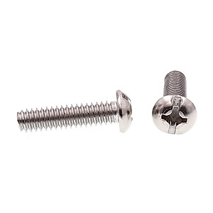 Prime-Line 9005355 Machine Screw, Round Head, Slotted/Phillips Combo, 1/4 in-20 X 1 in, Grade 18-8 Stainless Steel, Pack of 25