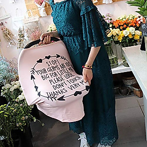 Nursing Cover Breastfeeding Scarf - Baby Car Seat Covers,Infant Stroller Cover,Baby Car Seat Canopy,Stretchy Breastfeeding Cover
