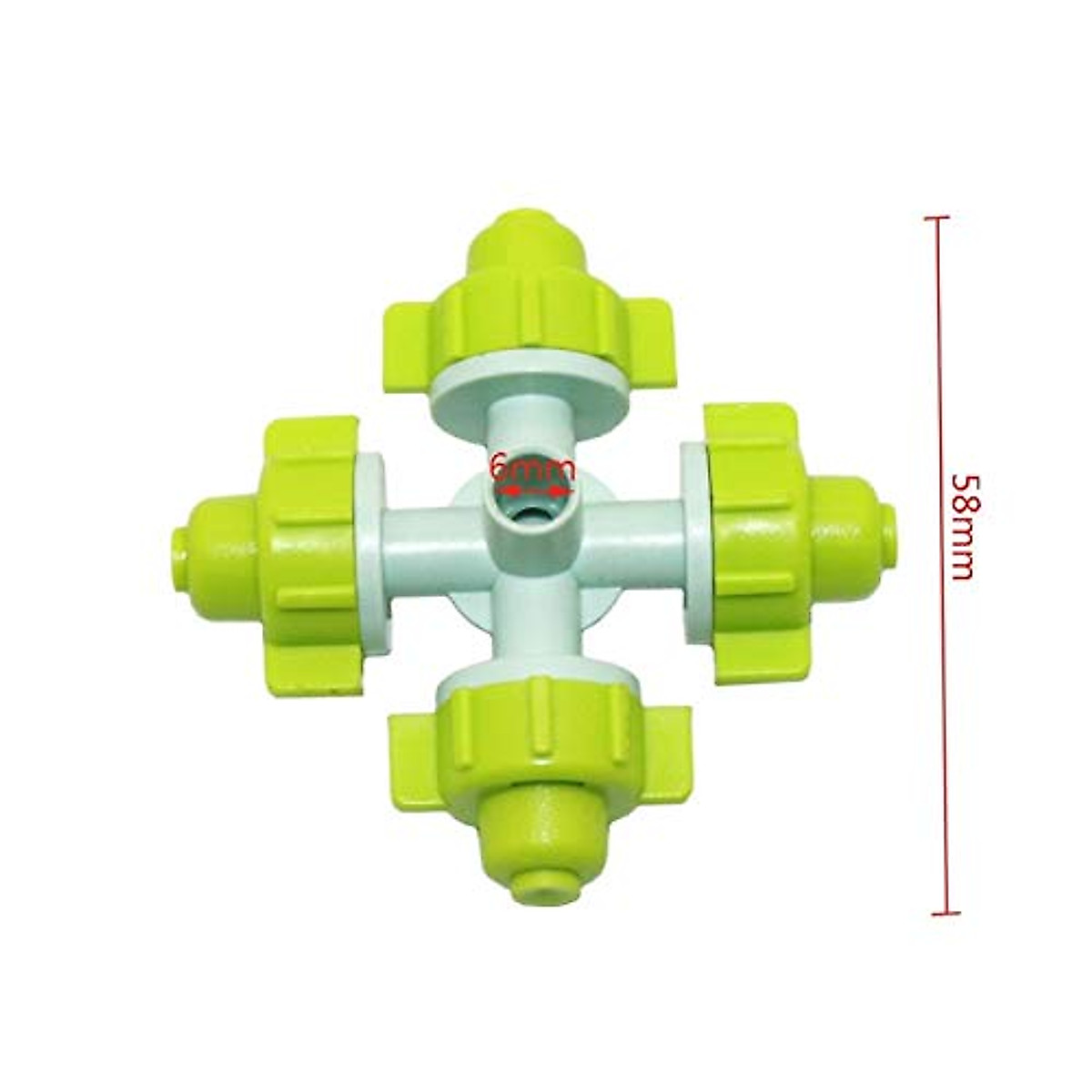 Xiaochen Lawn Irrigation Garden Watering 5 Pieces of Cross-Atomization Nozzle Garden Greenhouse Atomization Spray Nozzle Agricultural Tools Mist Sprayer (Color : Light Green)