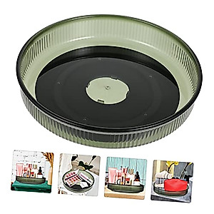 Zerodeko 2pcs rotatable Tray Lazy Susans Home Edit Organizers Kitchen Clear Bathroom Organizer Tabletop Round Turntable Storage Tray Fridge Desk Tray Tableware to Rotate The pet Household