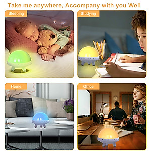 YACHANCE Night Light for Kids White Noise Sound with Color Changing Dimming Function Baby Night Light Rechargable Touch Control 31 Nice Sounds,3 Night Modes,7 Color and 256 RGB,...Purple