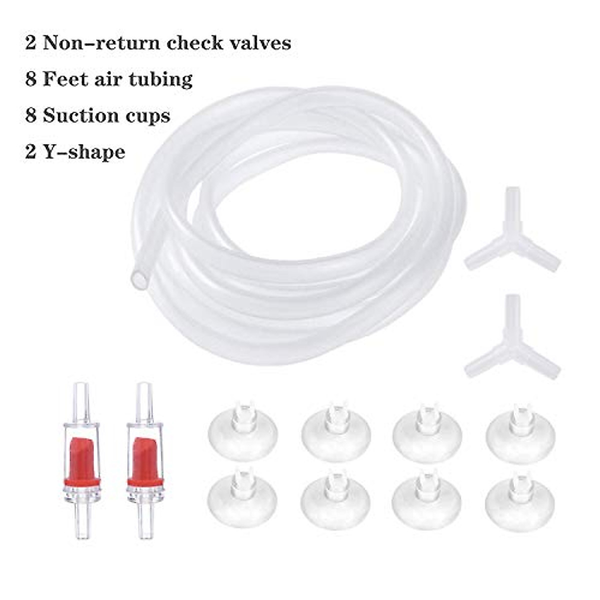 ALEGI Aquarium Sponge Filter with Airline Tubing, Check Valves, Suction Cups for 10 Gallon Fish Tank, Betta, Nano, Shrimp, Fry, Biochemical Filter