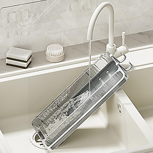 Tacarlha Wall-Mounted Kitchen Sponge Towel Rack Anti-Rust Storage Organizer Space-Saving Bathroom Shelf Multifunctional Adjustable Green