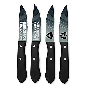The Sports Vault NFL Las Vegas Raiders Steak Knives