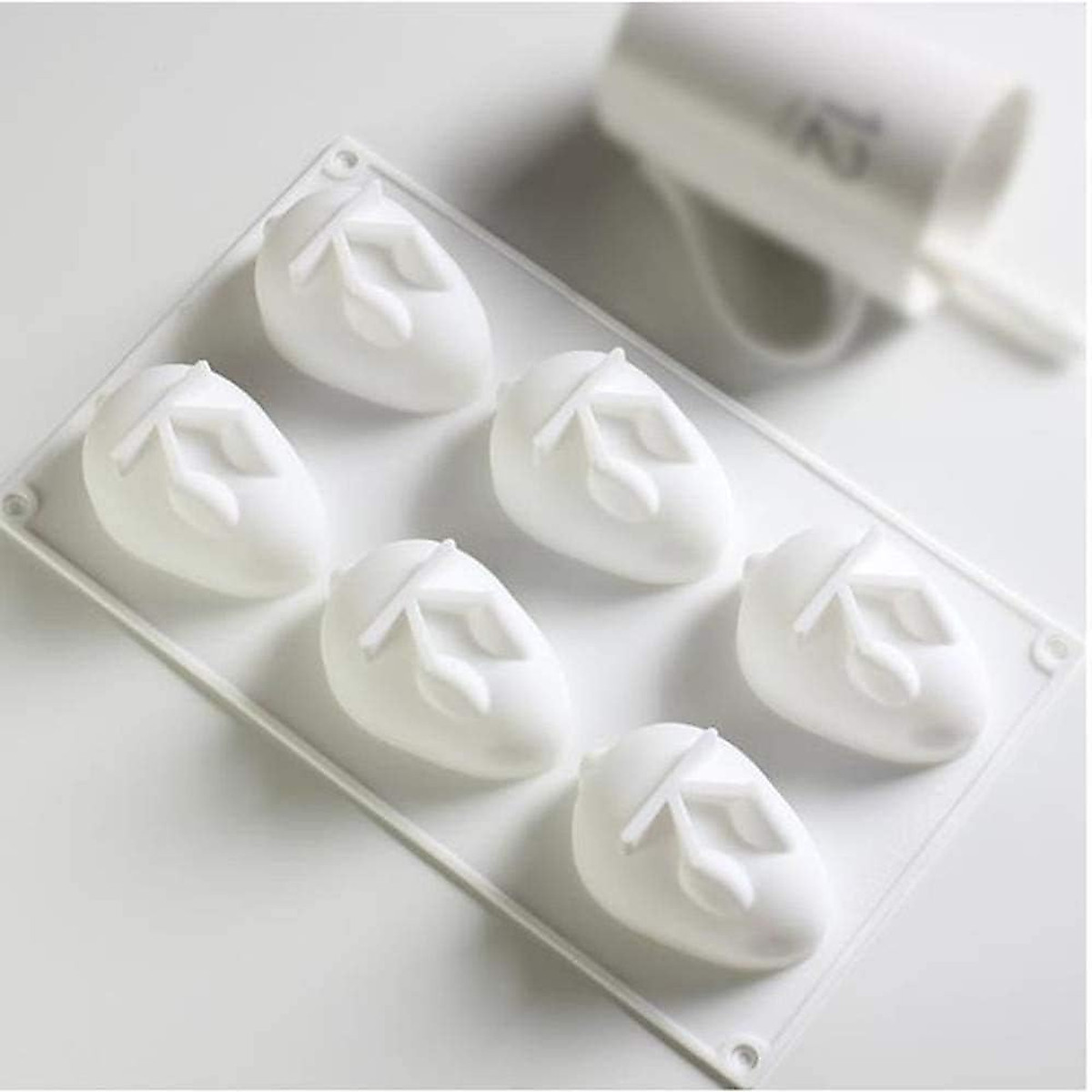 3D Easter Rabbit Cake Mold Bunny Silicone Soap Mold for French Dessert Chocolate Candy Mousse Brownie Jelly Ice Cream Chiffon Cheesecake Fondant Resin Candle Making Mold Easter Decoration