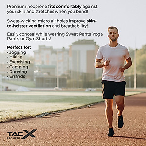 Belly Band Holster for Active Concealed Carry | Universal Design | IWB/OWB Pistol Belt | RFID Blocking Water Proof Zipper Gear Pocket | Spare Mag Pouch | Running, Hiking, Jogging