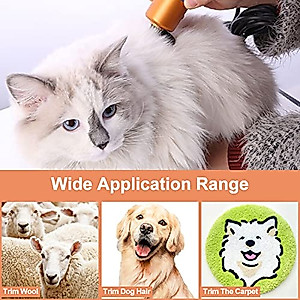 Carpet Trimmer, Wood Handle Electric Tufting Rug Trimmer with Shearing Guide, Low Noise Carpet Carver Clippers Tool Kit for Handmade Tufted Rug and Rug Clean, 200W (Shearing Guide Included)