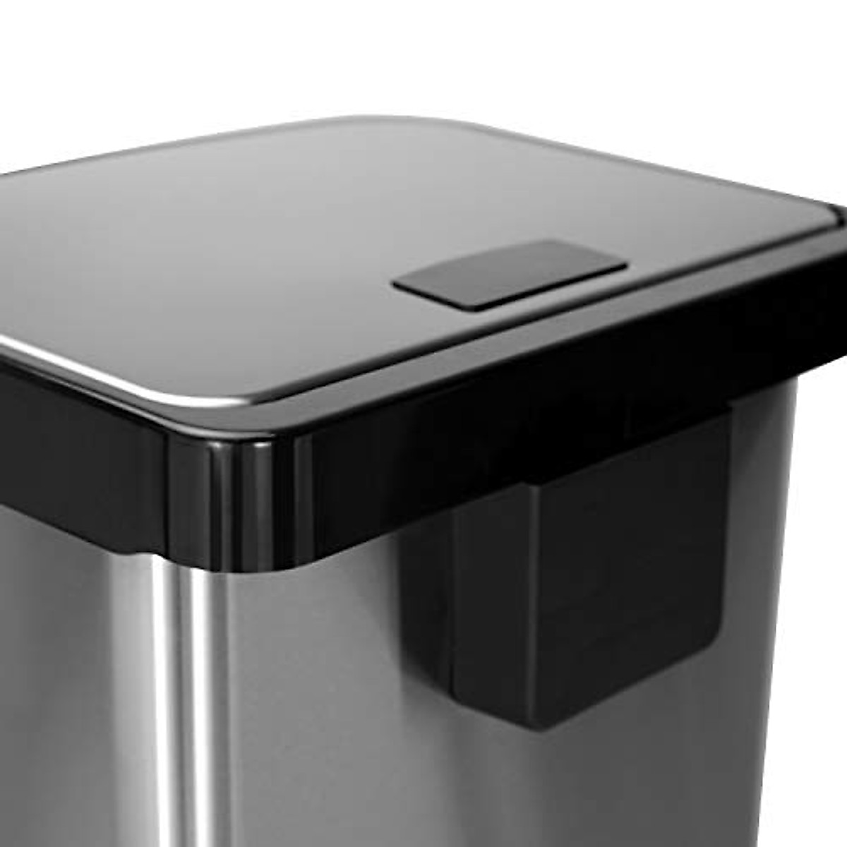 Innovaze 14.5 Gal./55 Liter Rectangle Step-On Stainless Steel Trash Can for Kitchen