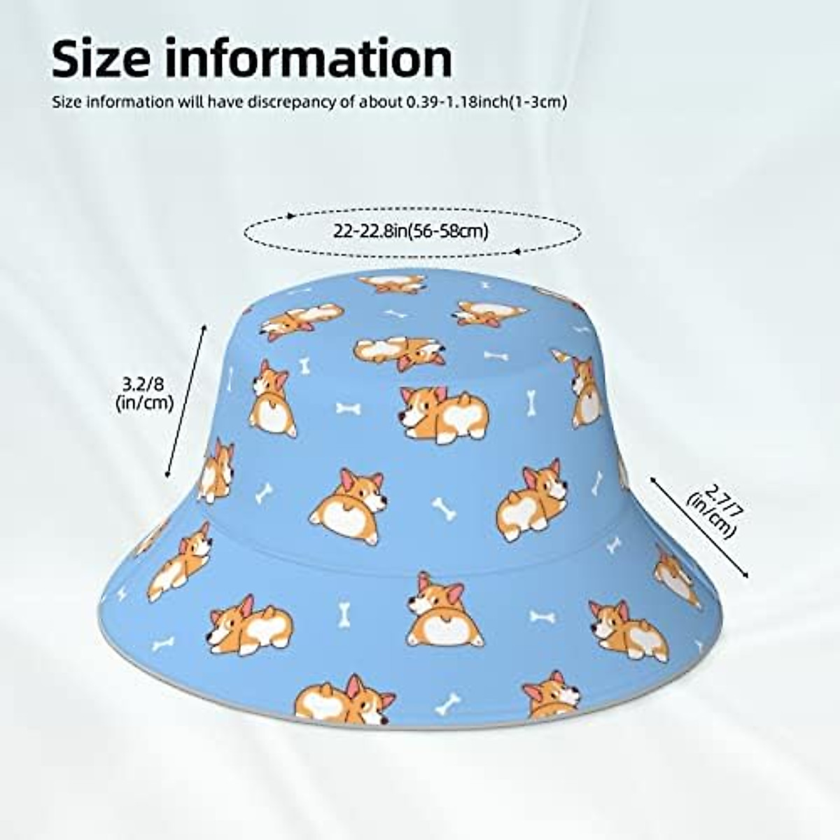 Corgi Gifts for Corgi Lovers Bucket Hat for Women Men Unisex Sun Cap Packable Outdoor Fisherman Hat Headwear