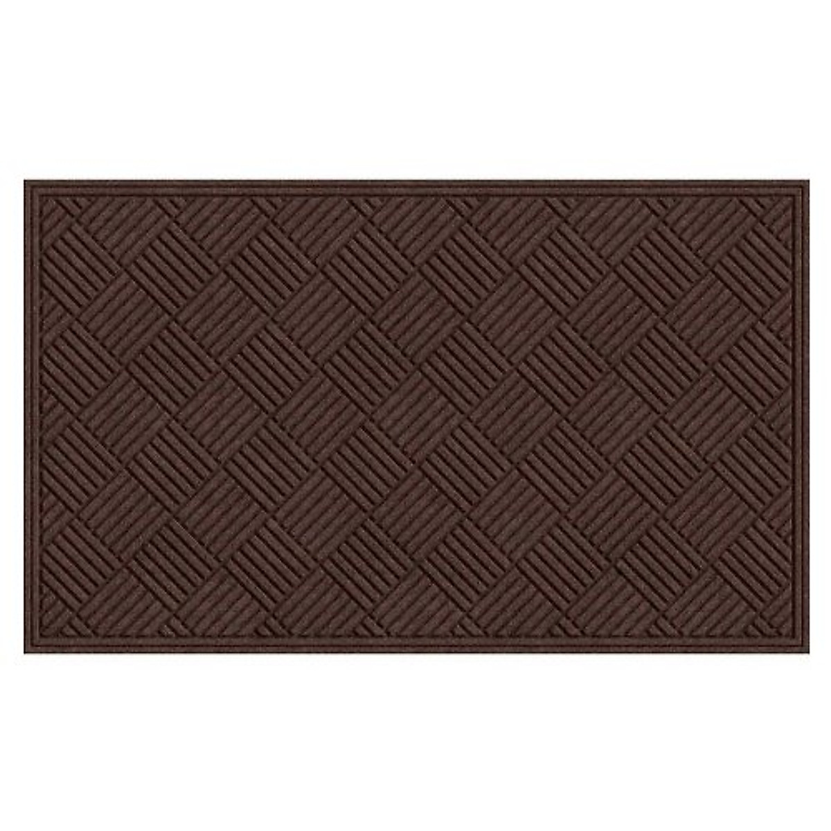 Apache Mills Crosshatch Doormat, 3-Feet X 5-Feet, Chocolate