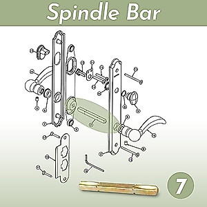 SyunsXoon Door Handle Spindle 3-3/4 inch Long Spare Patio Door Spindle Bar Replacement for Andersen Door Handle Parts 2579830