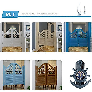 ZSPINJIA Outdoor Fence Gate，Retro Swinging Doors Cafe Doors,Interior Premade Louvered Solid Wood Saloon Swing Door,Bar Kitchen Hallway Entrance Partition Door (Size : W80xH100cm(31x39in))