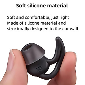 SNHTLS Silicone Replacement Ear Tips Ear Buds Tips Eargels Compatible with Bose Qc20 Qc30 IE2 SoundSport IE3 SIE2i Earbuds Replacement Tips Eartips for Earbuds 3 Pairs S Size