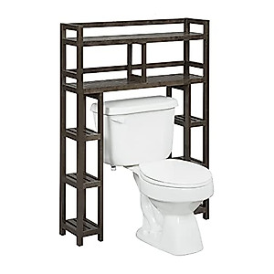New Ridge Home Goods New Ridge Home Solid Wood Over The Toilet Bathroom Storage, ESPRESSO