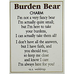 Burden Bear Zinc Pocket Charm w/Story Card by Ganz