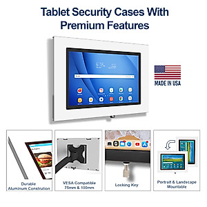 TABcare Locking Anti-Theft Metal Case for Samsung Galaxy TAB A8 10.5" Tablet for Kiosk, POS, Store, Show Display, Time Clock (TAB A8 10.5, Black)